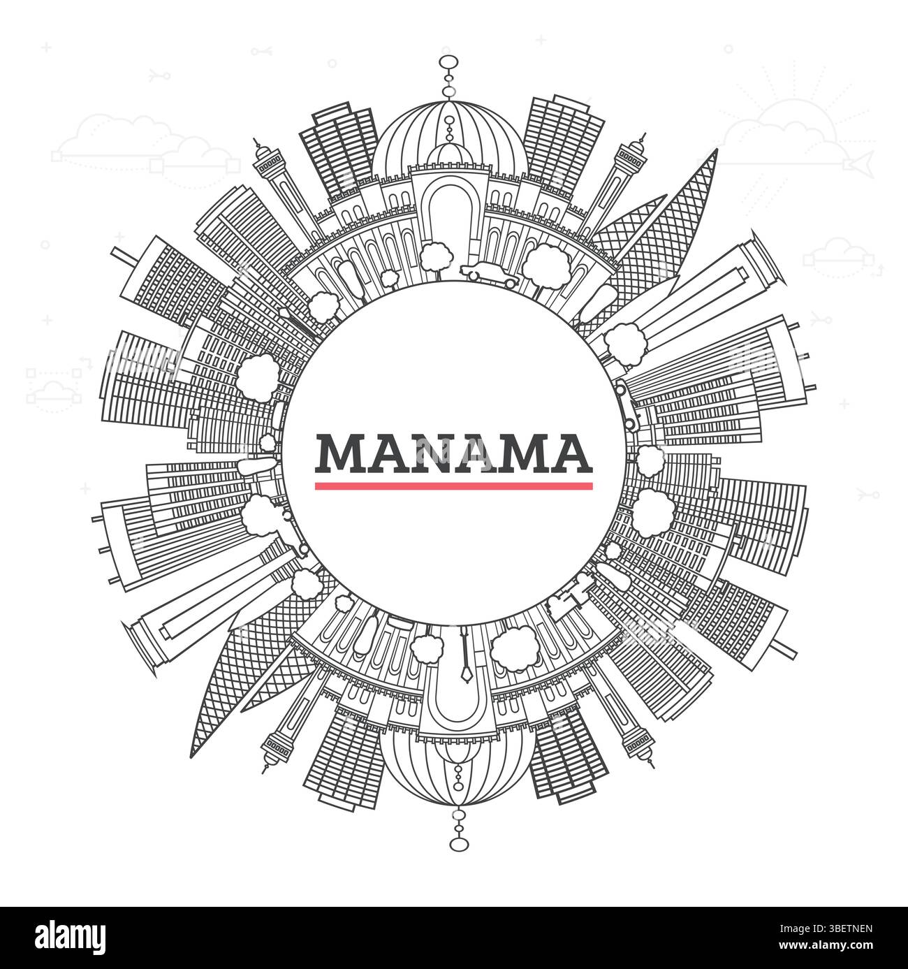 Landmarks bahrain Stock Vector Images - Alamy