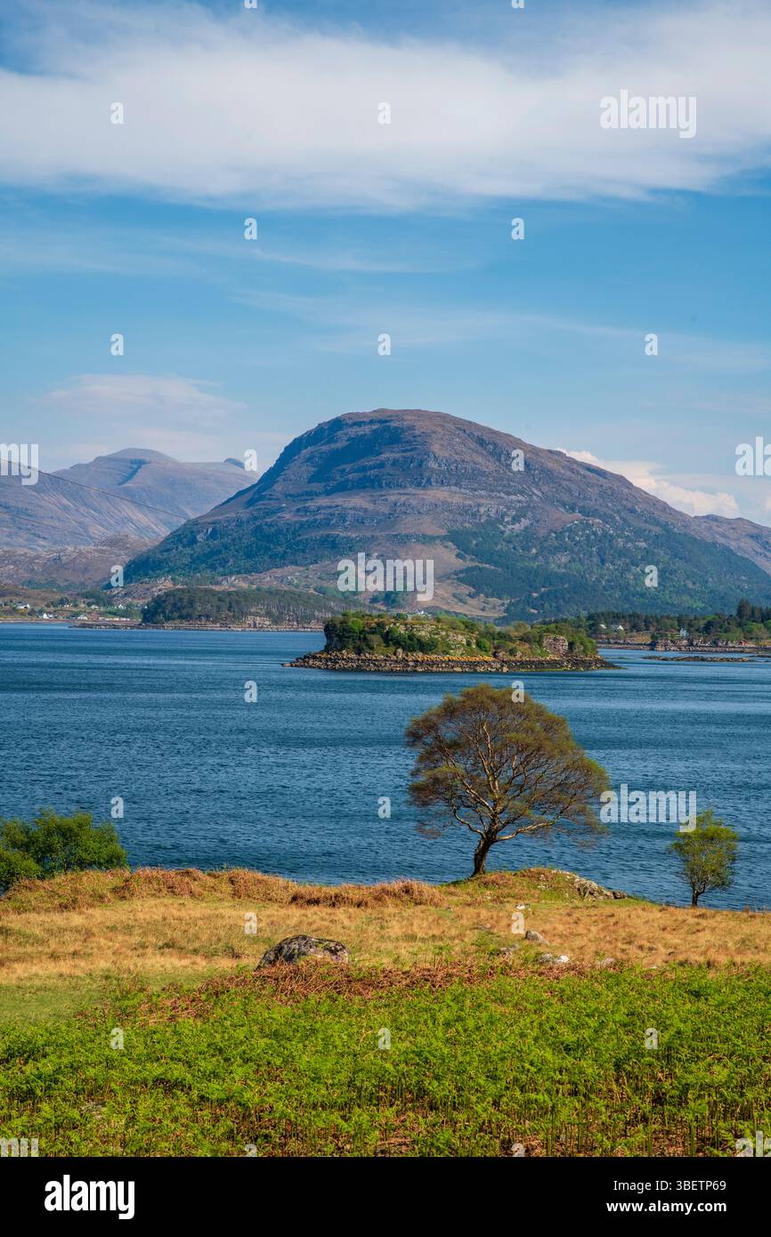 Scenic stretch of the NC500 between Applecross and Shieldaig—winding ...