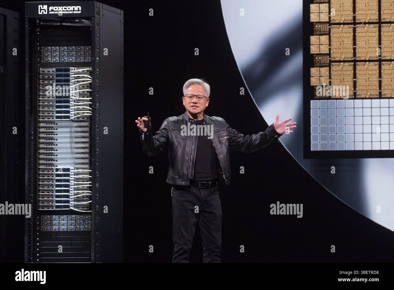 Nvidia Founder, President and CEO Jensen Huang speaks in Taipei on May 19, 2025 Stock Photo - Alamy