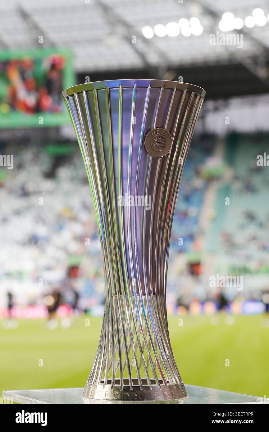 UEFA Conference trophy, MAY 28 2025 - Football/Soccer : UEFA Europa ...