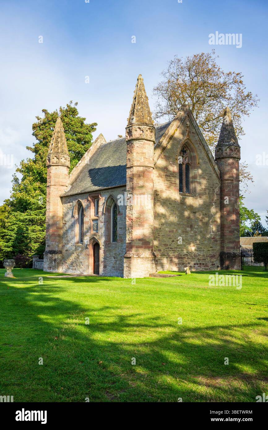 Chapel at Scone Palace with replica Stone of Scone—symbol of Scottish ...