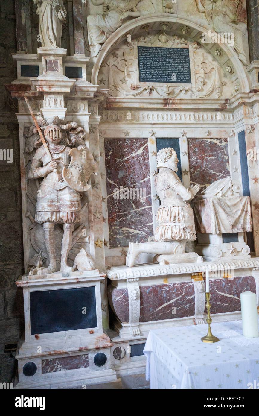 Chapel at Scone Palace with replica Stone of Scone—symbol of Scottish ...