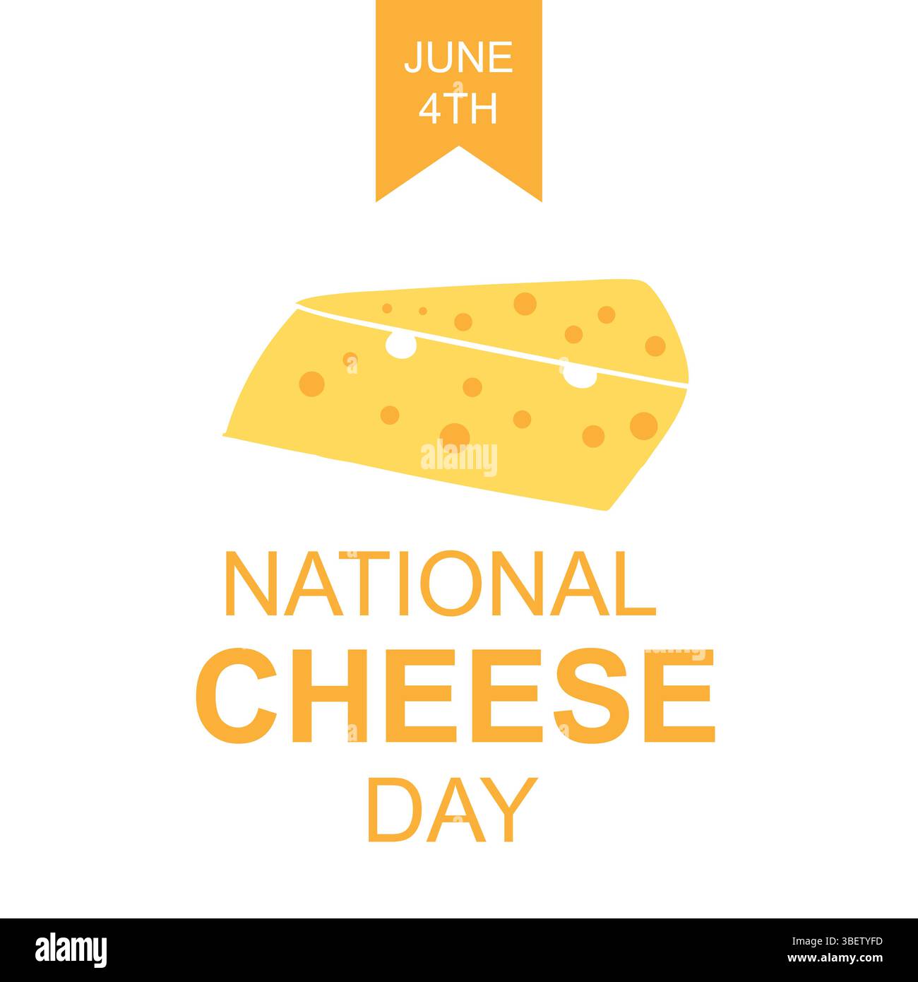National Cheese Day Greeting with Cheese Slice Illustration Stock ...