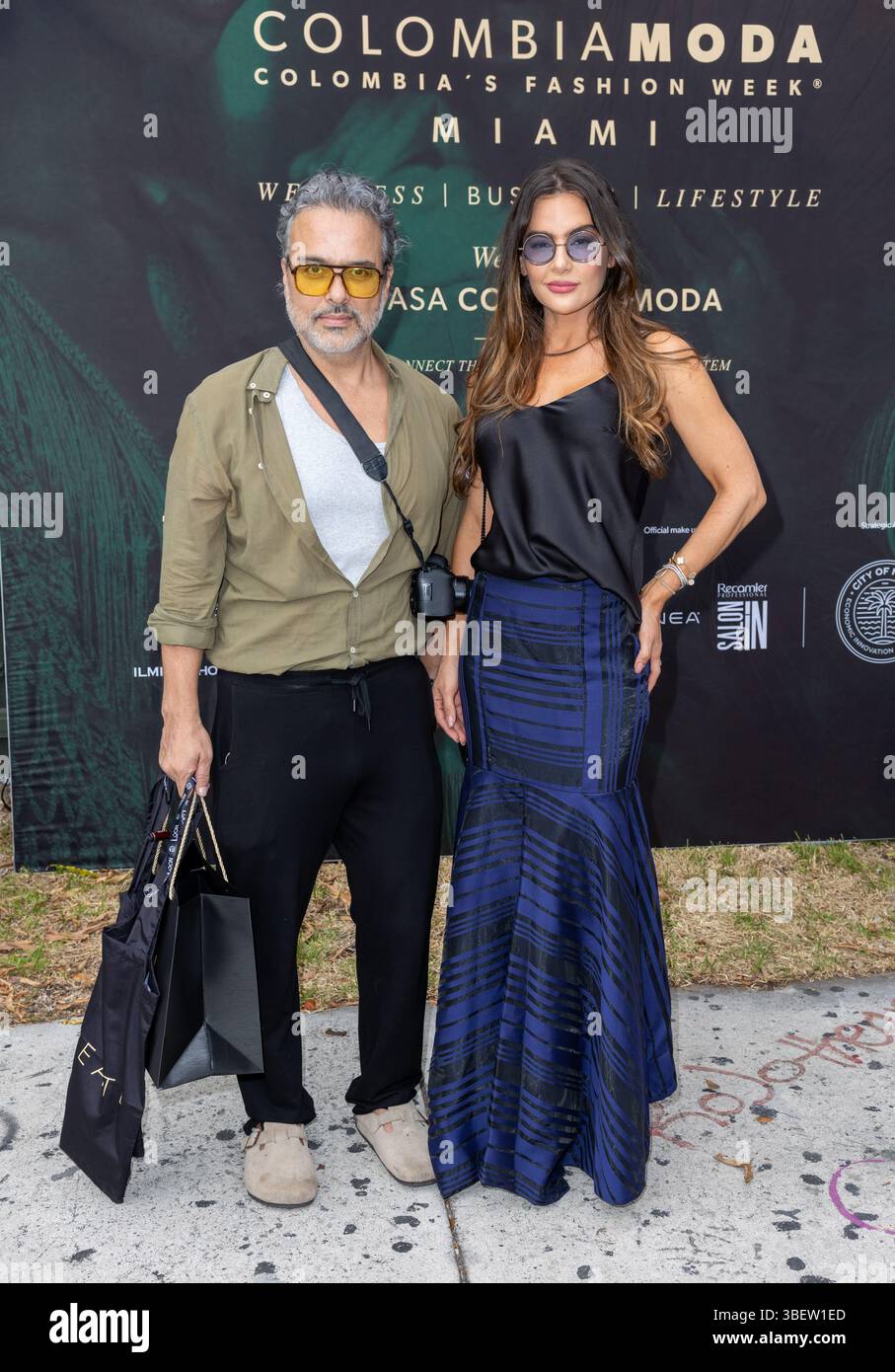 MIAMI, FL - MAY 29: Germán Velázquez and Natalia Vélez are seen during ...