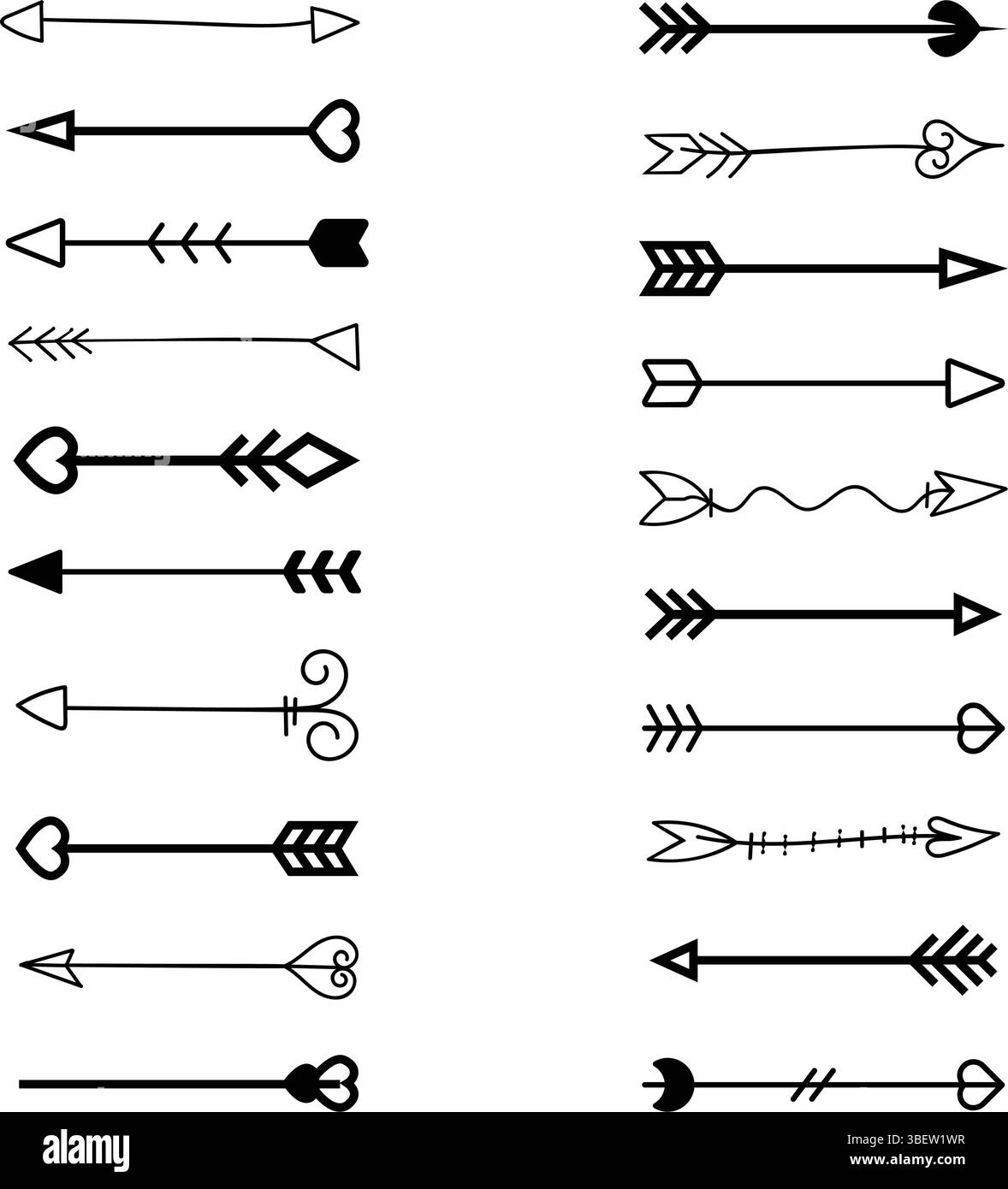 Unique Arrow Design Set: Hand-Drawn Style Elements Stock Vector Image ...