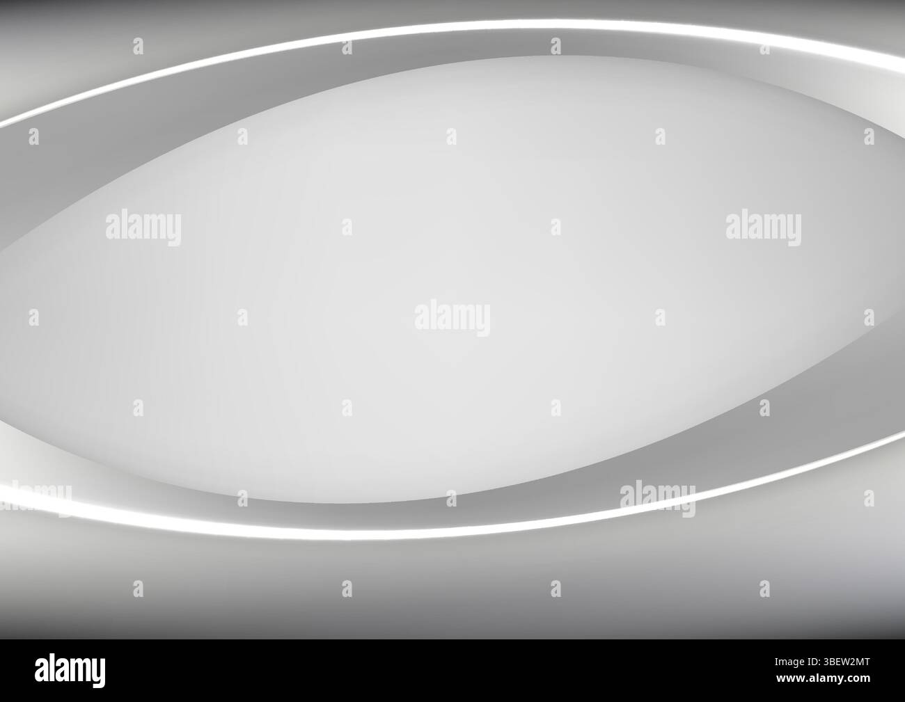 Minimalist abstract background featuring smooth curved white and gray ...