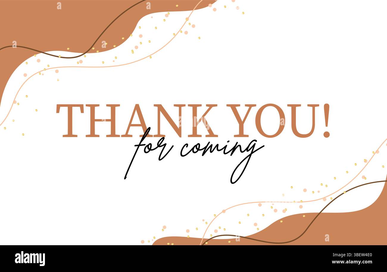 Thank you appreciation card clipart design. Thank you for coming text ...