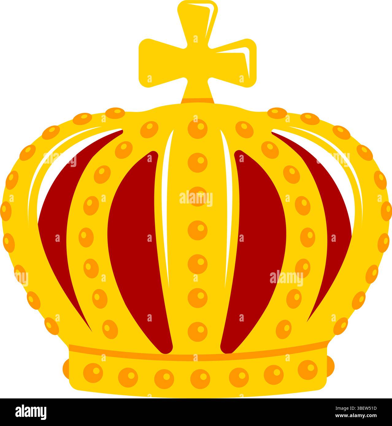 Gold crown illustration Stock Vector Images - Alamy