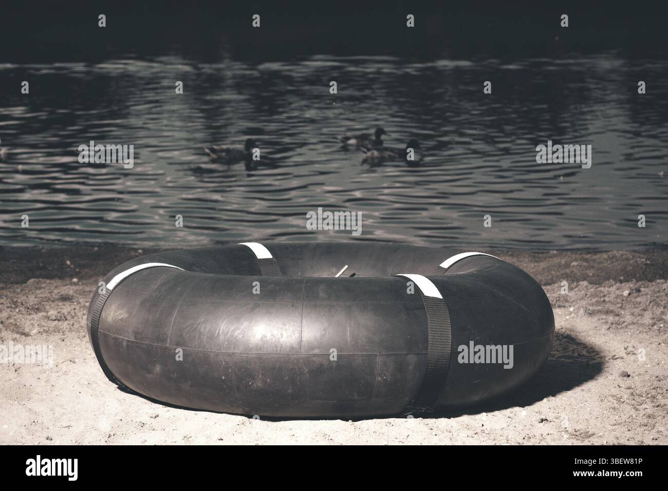 Testing of floating light stand system for on water photography Stock ...