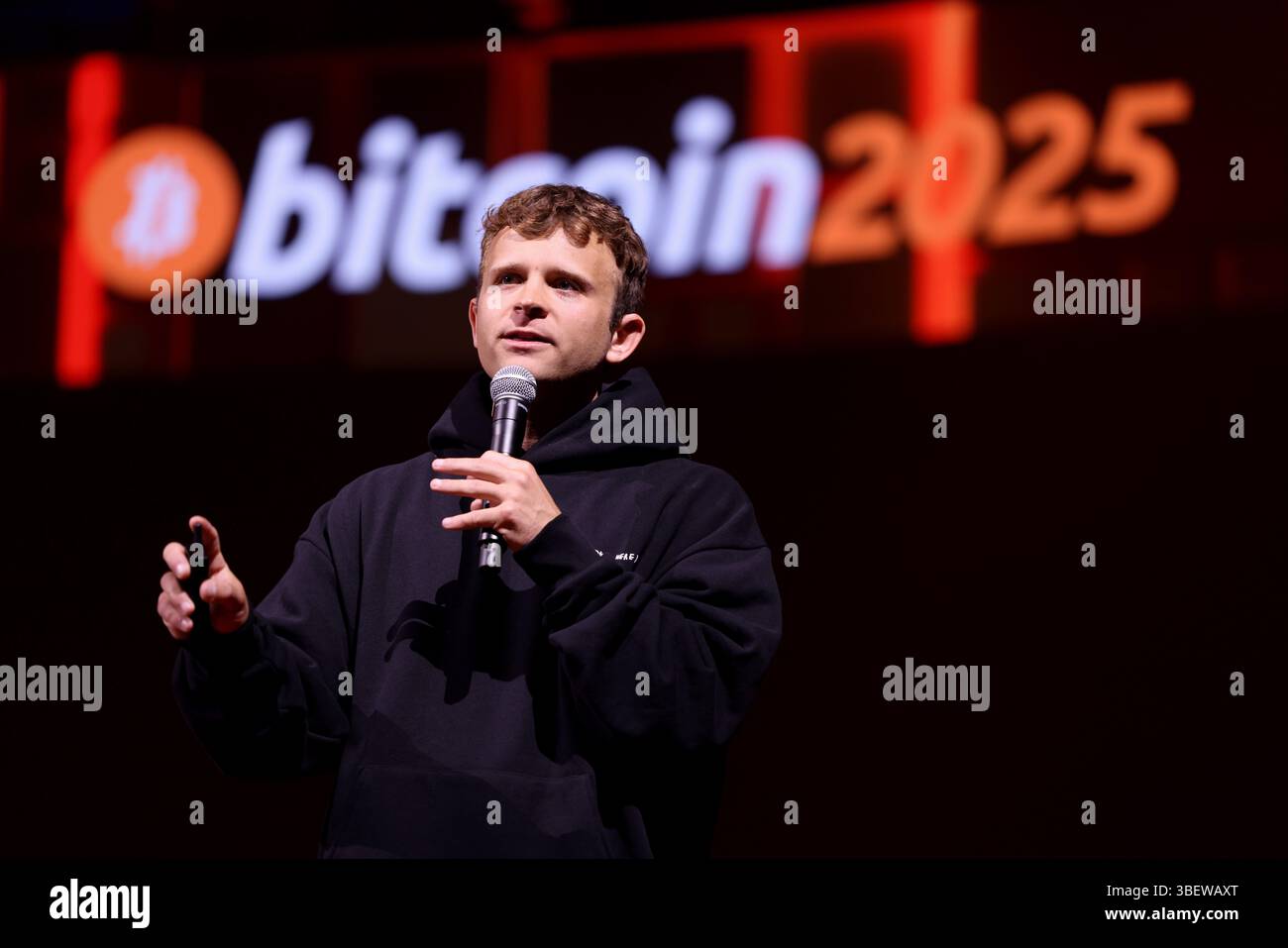 Las Vegas, Nevada, USA. 29th May, 2025. JACK MALLERS speaks at Bitcoin ...