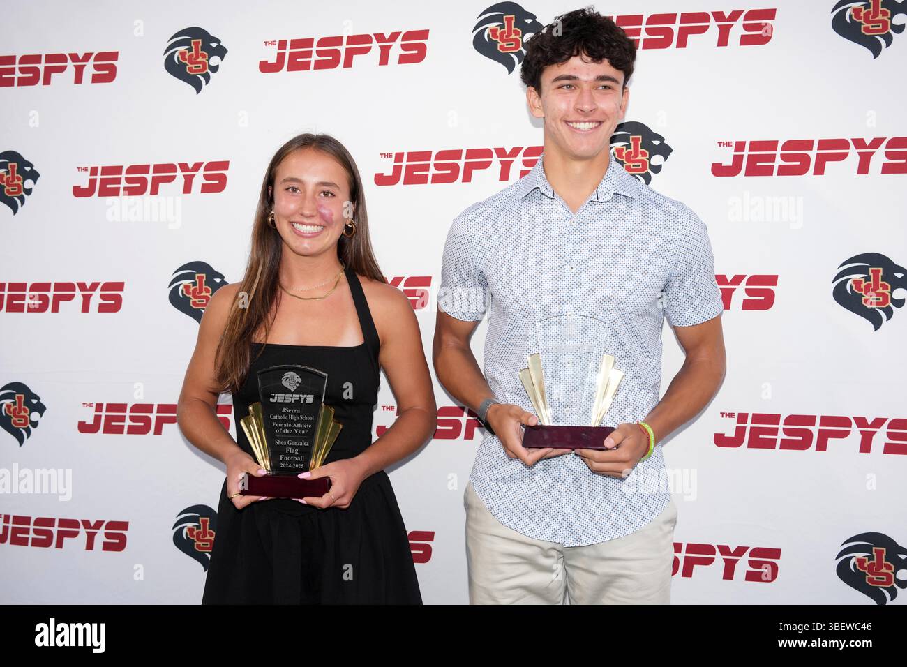 Flag football player Shea Gonzalez (left) and soccer player Gavin ...