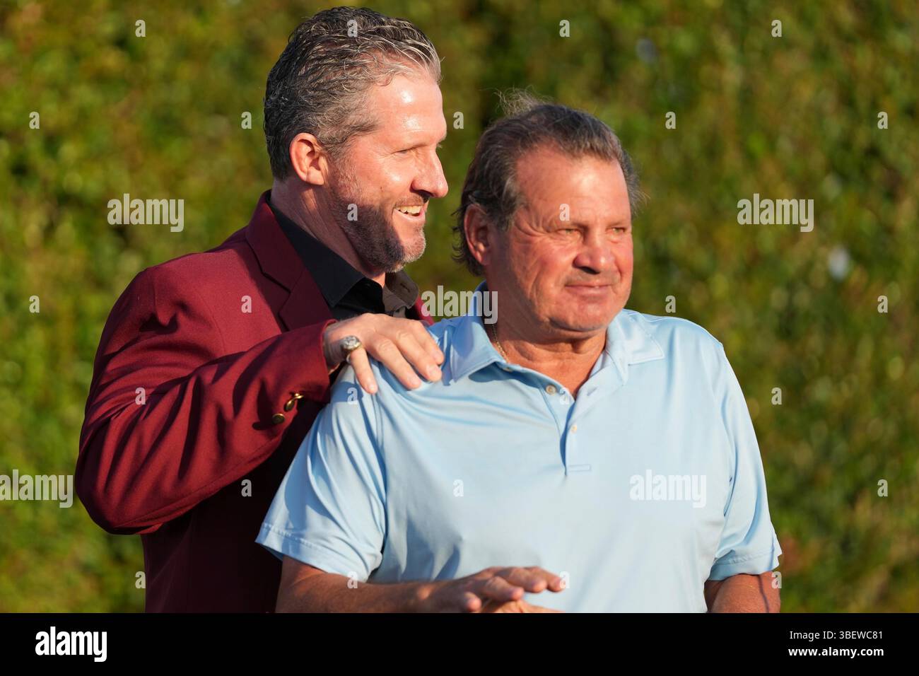 Steve Beuerlein (left) and Mike Eruzione at the JESPYS awards at JSerra ...