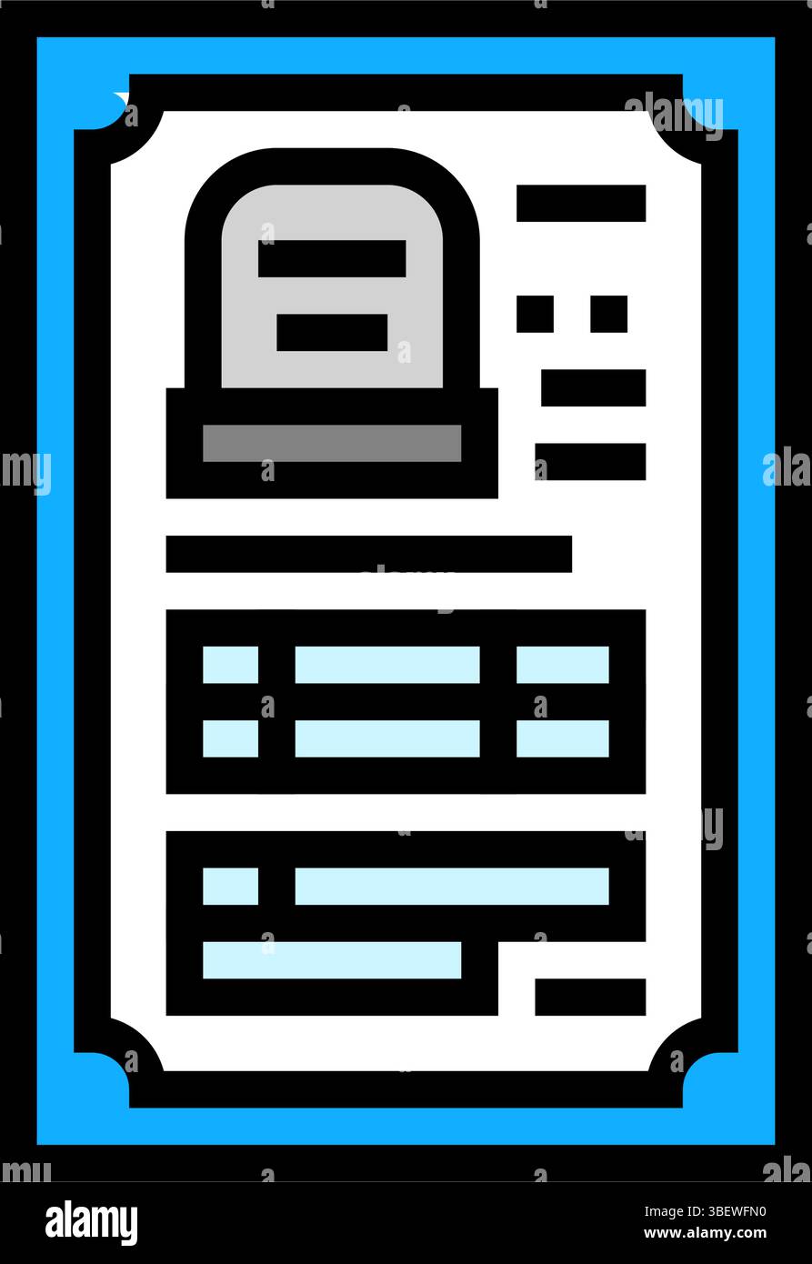 death certificate mortality color icon vector illustration Stock Vector ...