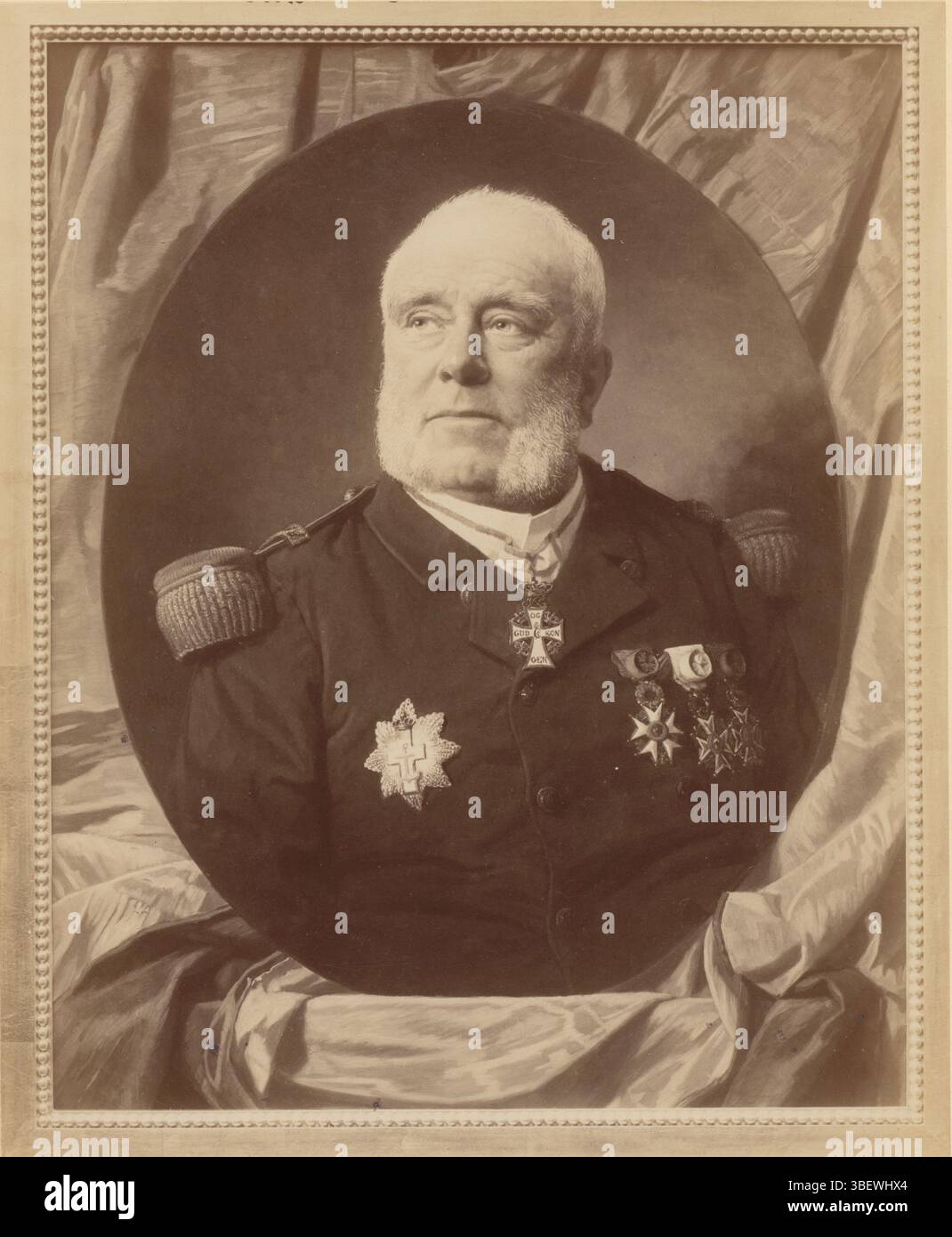 France, Berthaud, Portrait of Commander Littré in uniform, France ...