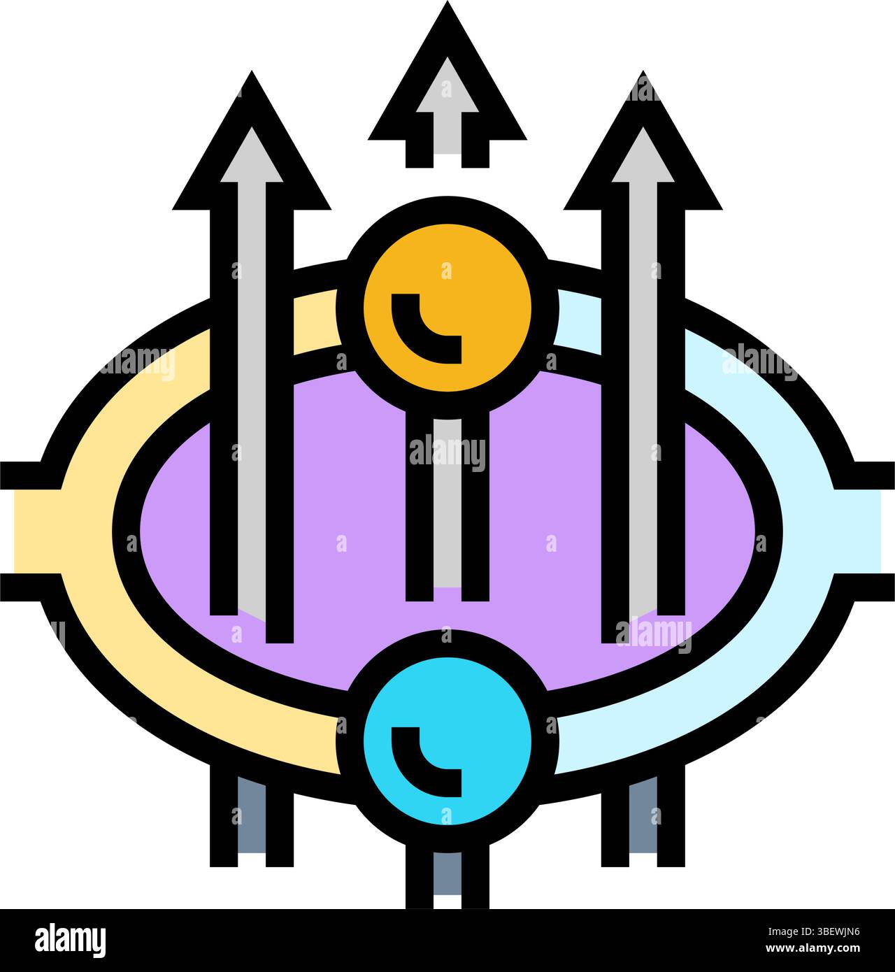 superconducting loop quantum computer color icon vector illustration ...