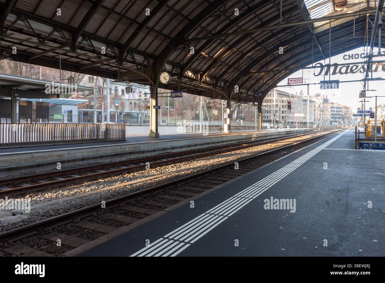 ST GALLEN - SWITZERLAND - JANUARY 19, 2025: St. Gallen train station ...