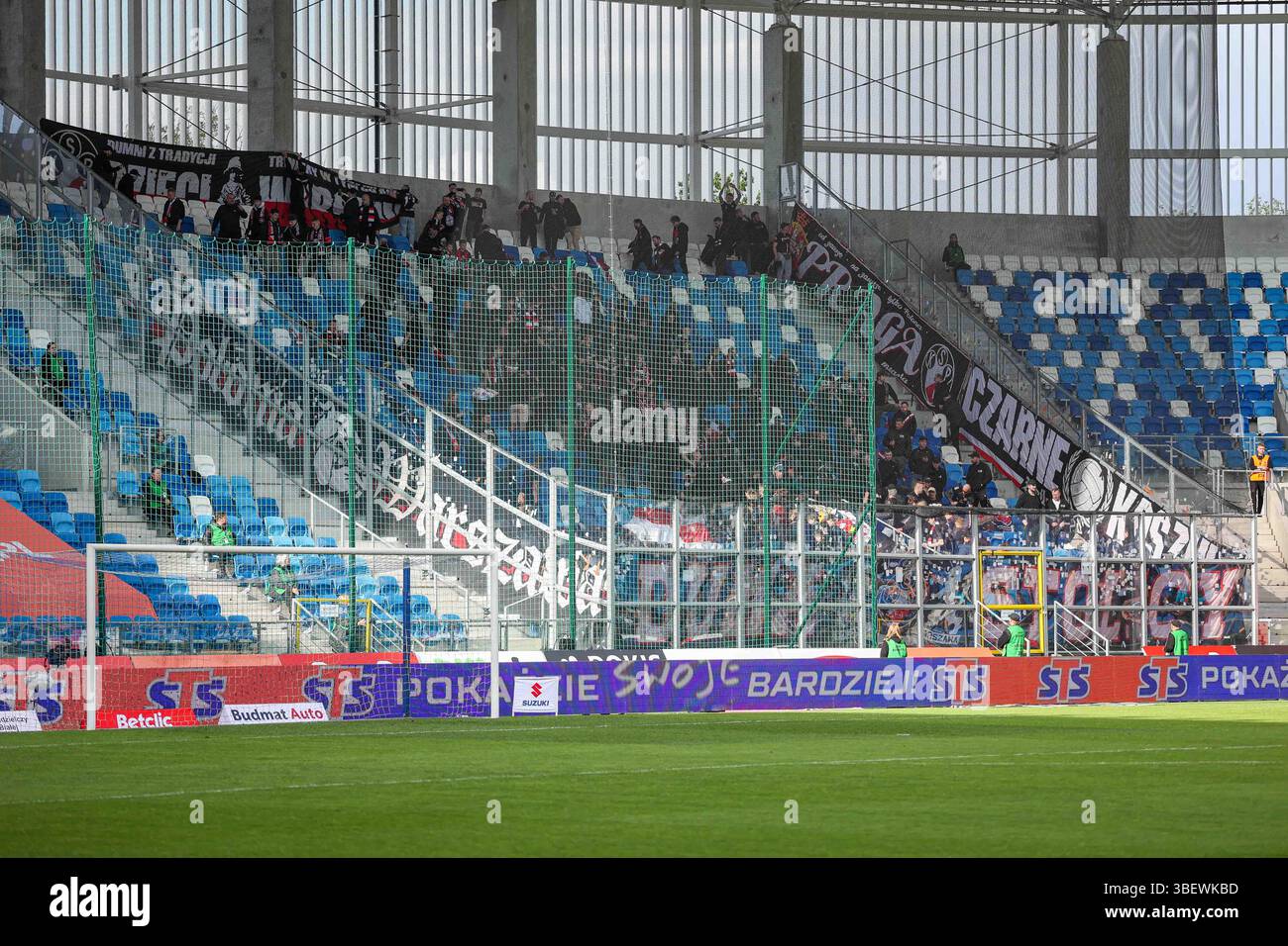 Plock, Poland. 29 May, 2025 Polonia Warszawa fans during Wisla Plock vs ...