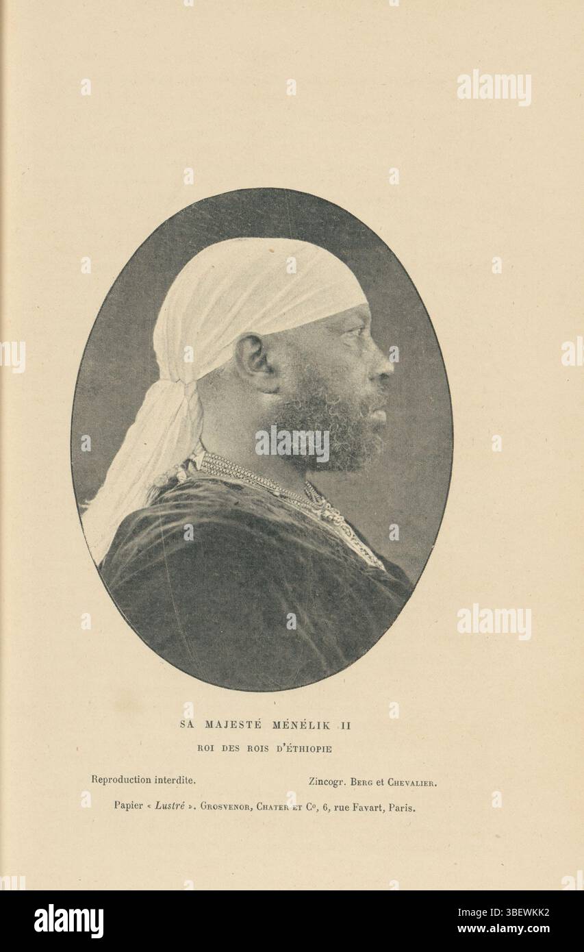 Berg et Chevalier, Sa Majesté Ménélik II, Roi des Rois d'Éthiopie ...