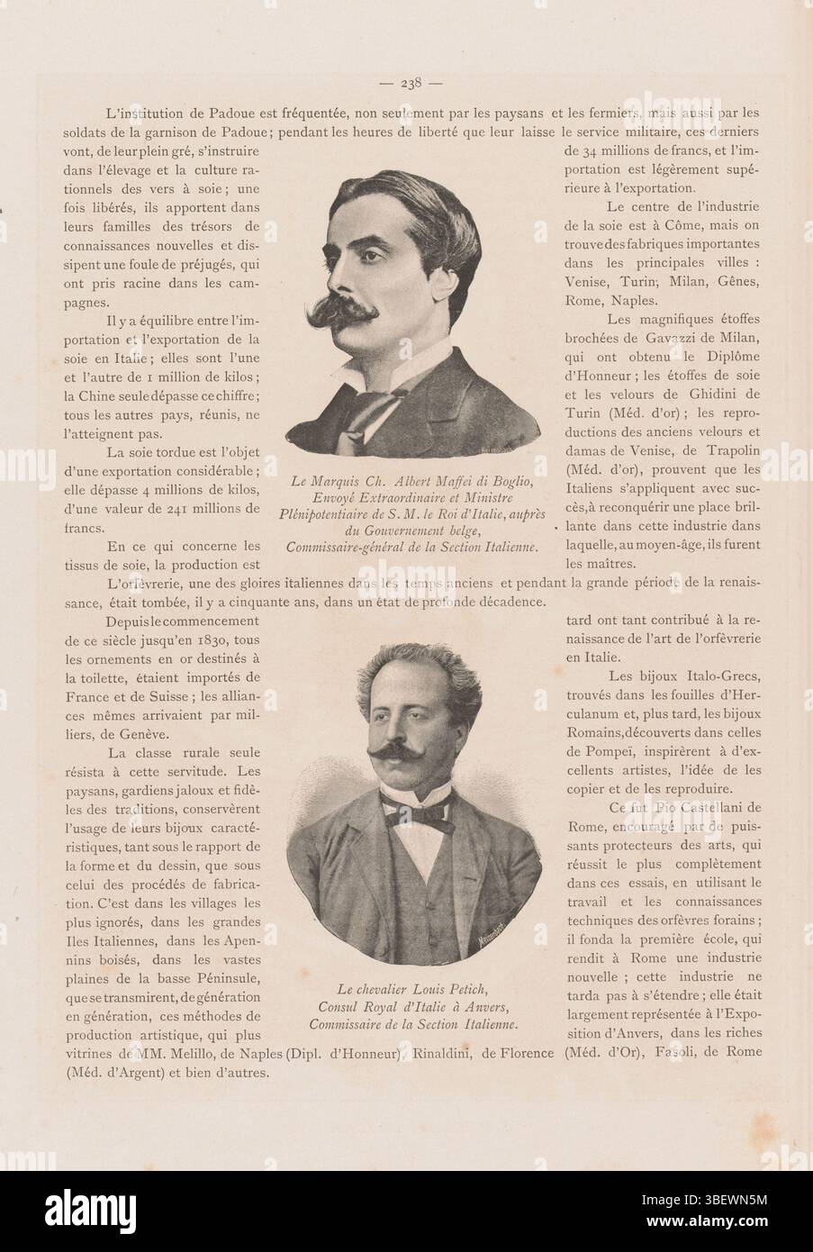 Commissaire general de la section italienne hi-res stock photography ...