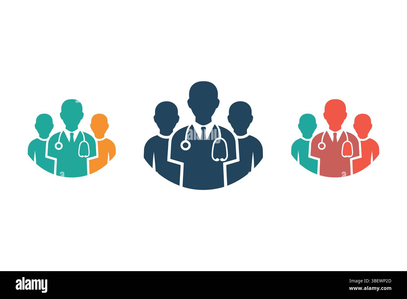 Medical Team Icon | Healthcare Professionals Silhouette Vector ...