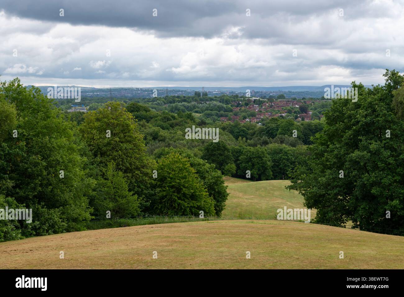 View from the temple at Heaton Park in North Manchester, England Stock ...