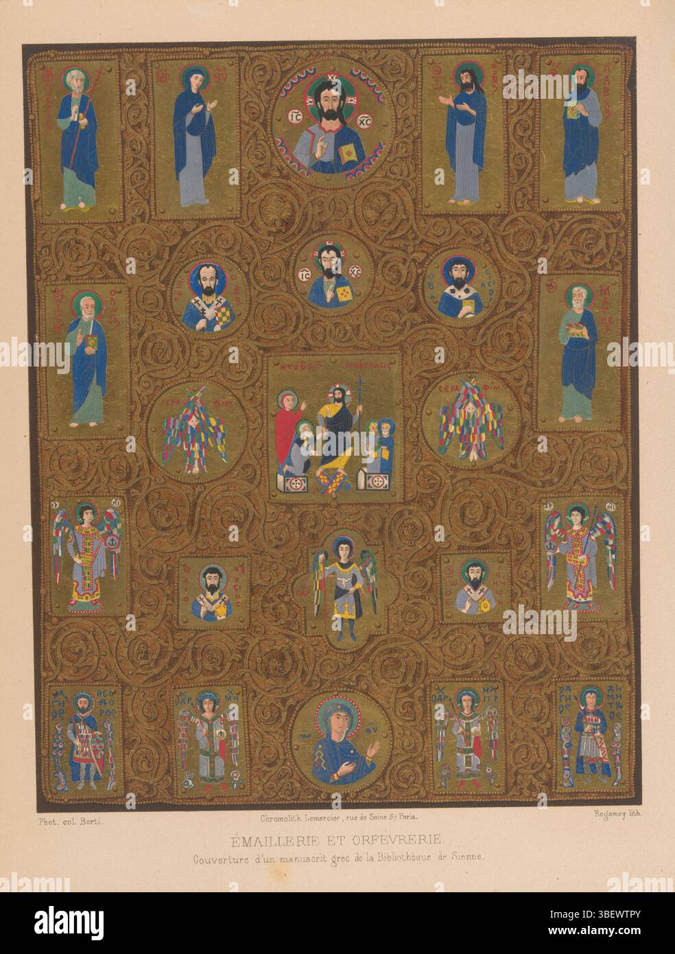 Manuscrit grec de la bibliotheque de nienne hi-res stock photography ...