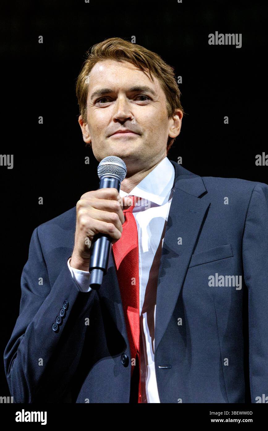 Las Vegas, USA. 29th May, 2025. Ross William Ulbricht speaks at the ...