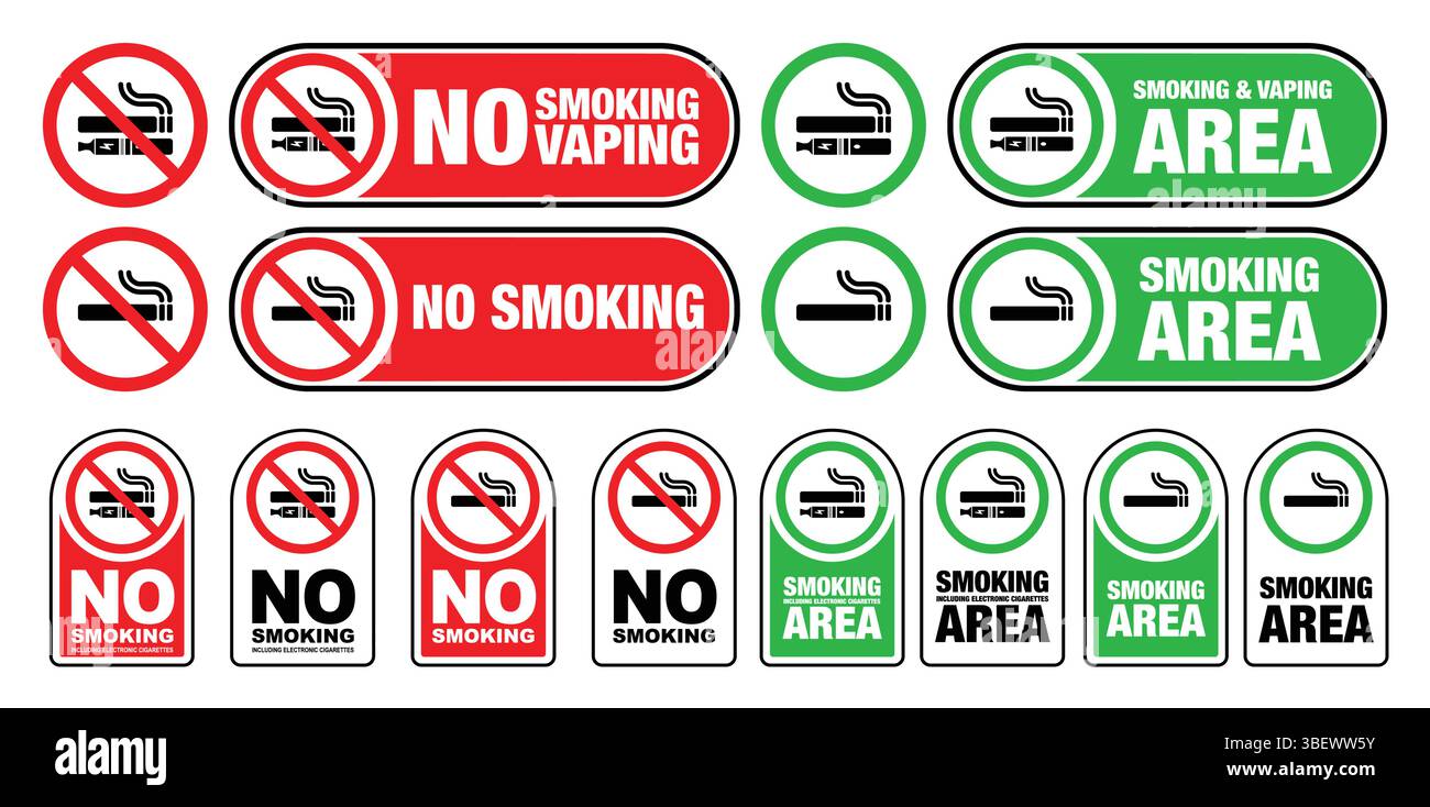 No smoking, no vaping and electronic cigarettes included sign Stock ...