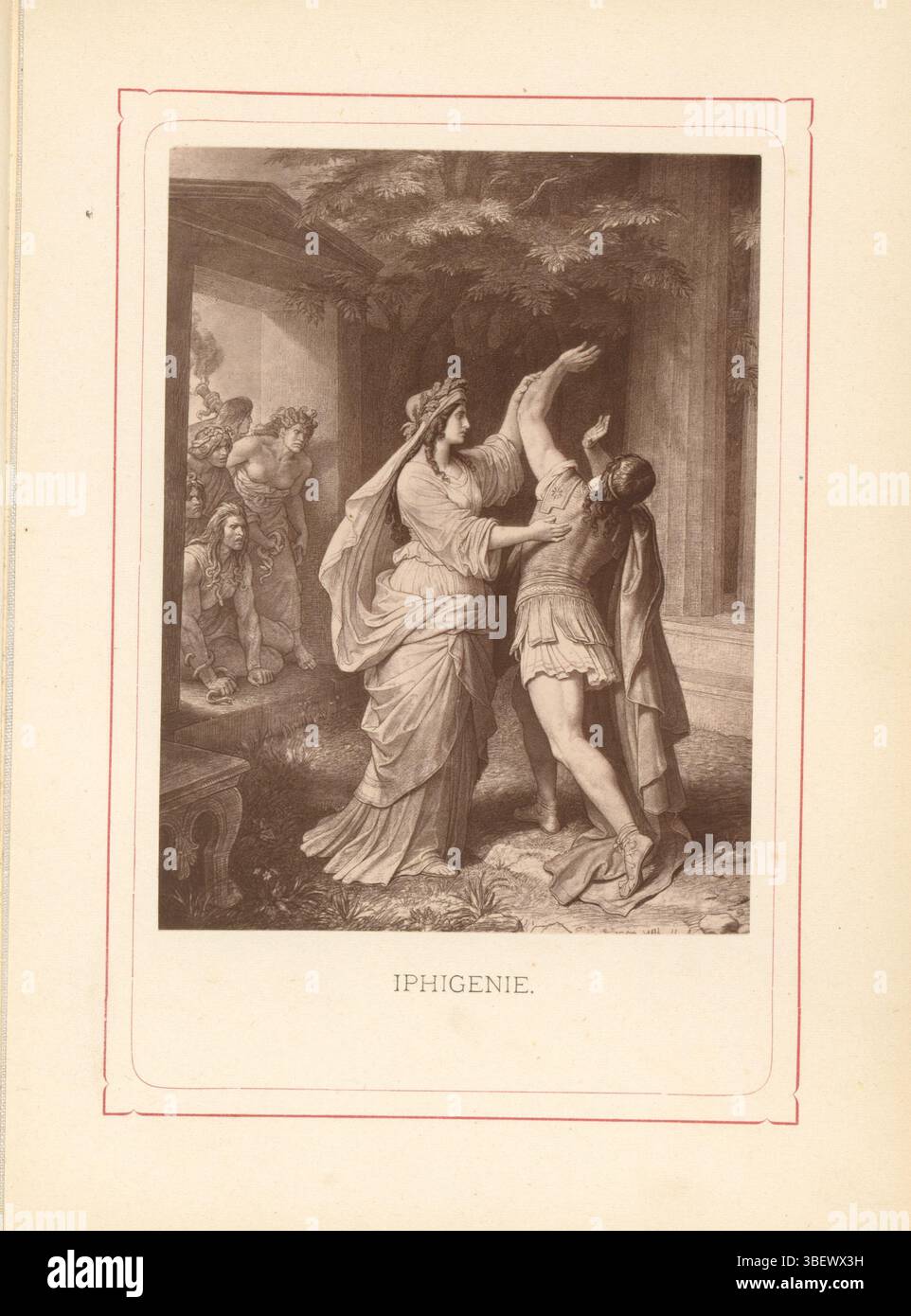 Kaulbach, Wilhelm von, Iphigenie, Photoreproduction of a drawing ...