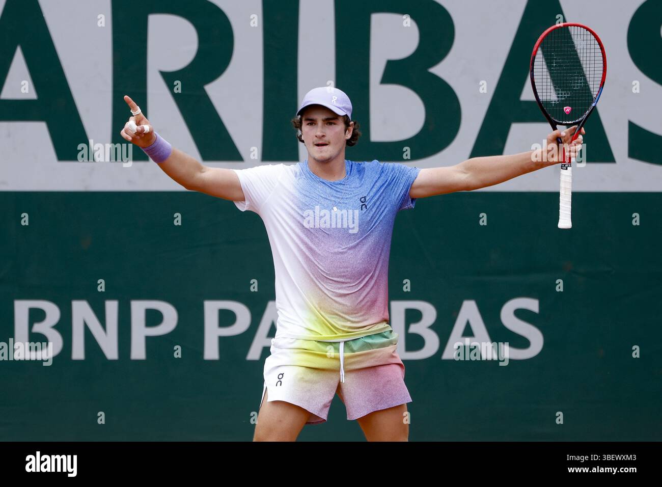 Joao Fonseca of Brazil during day 5 of Roland-Garros 2025, French Open, Grand Slam tennis ...