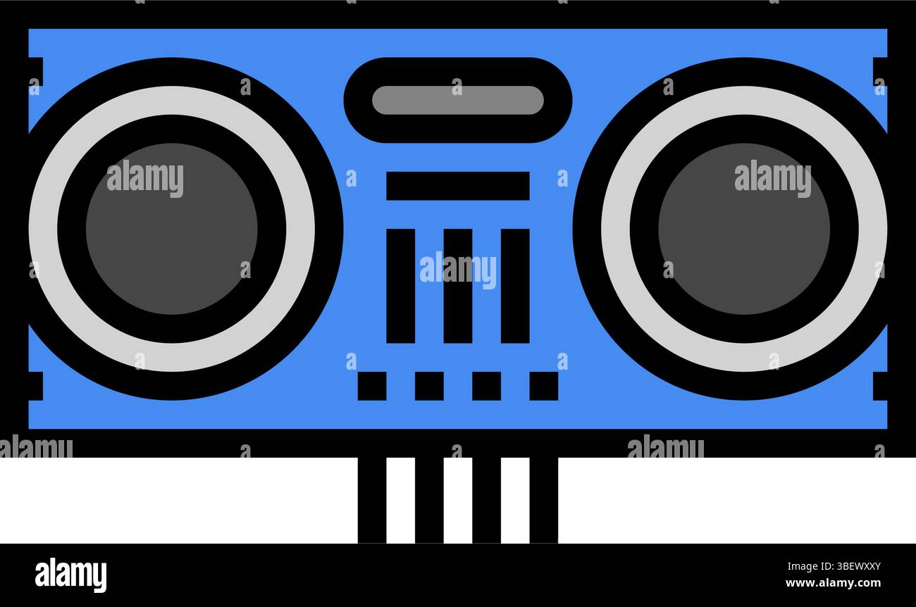 ultrasonic distance sensor color icon vector illustration Stock Vector ...