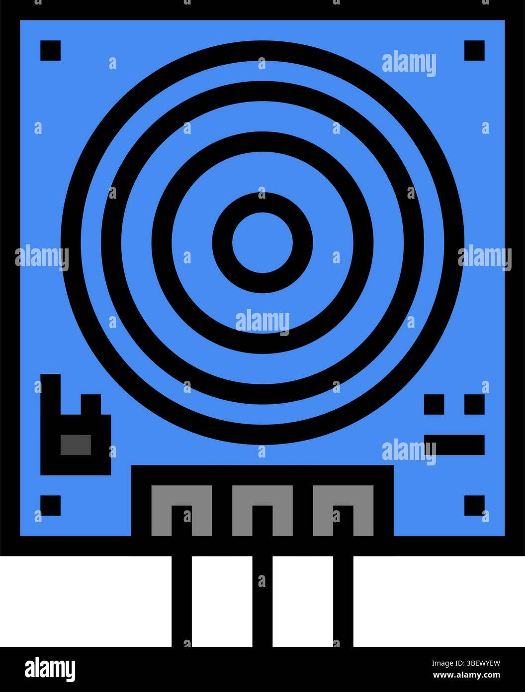 touch sensor module color icon vector. touch sensor module sign ...