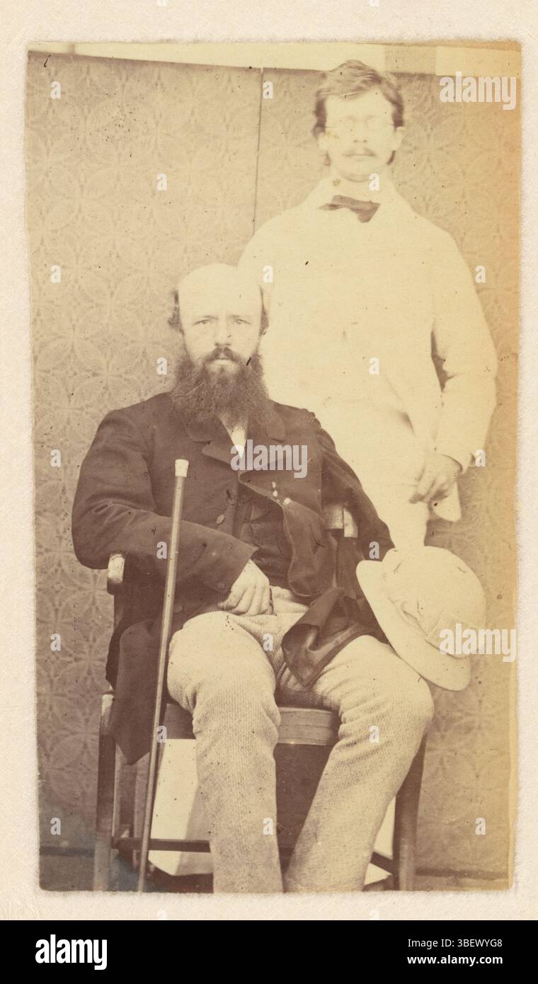 Japan, Bauduin, Antoon, Portrait Anton Bauduin (sitting with beard) and ...