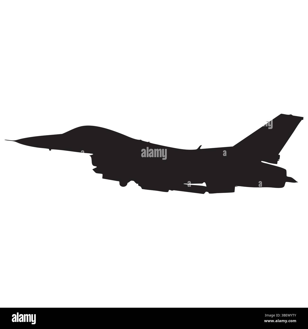 Silhouette of Military Fighter Jet Aircraft on White Background Stock ...