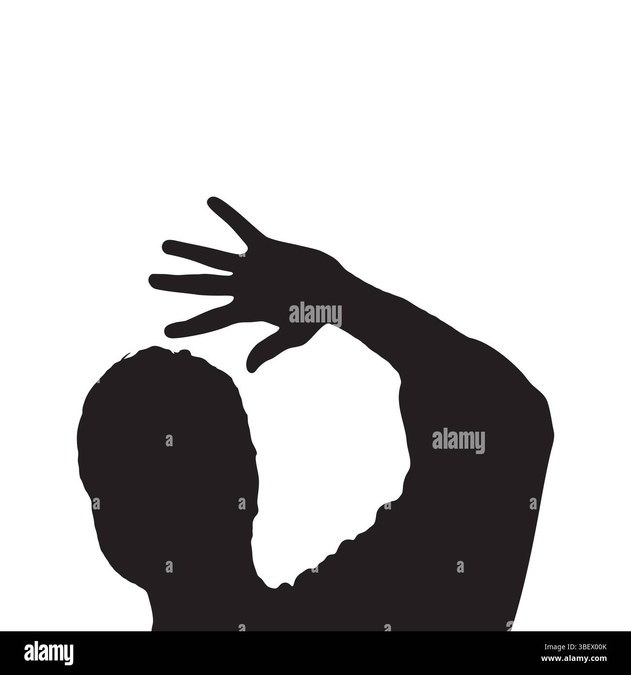 Man raising hand Black and White Stock Photos & Images - Alamy