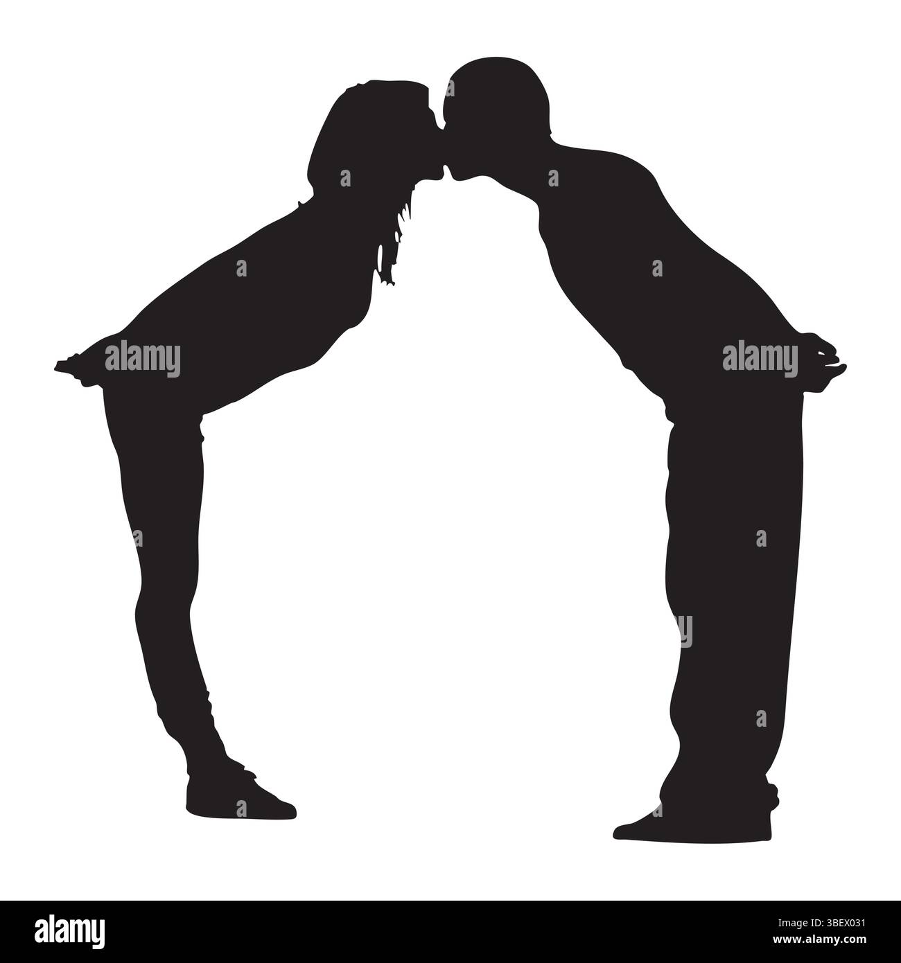 Woman lean kiss love Cut Out Stock Images & Pictures - Alamy