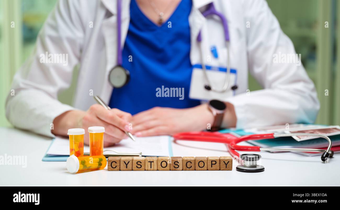 Medical Professional Conducting a Cystoscopy Procedure for Diagnosis ...