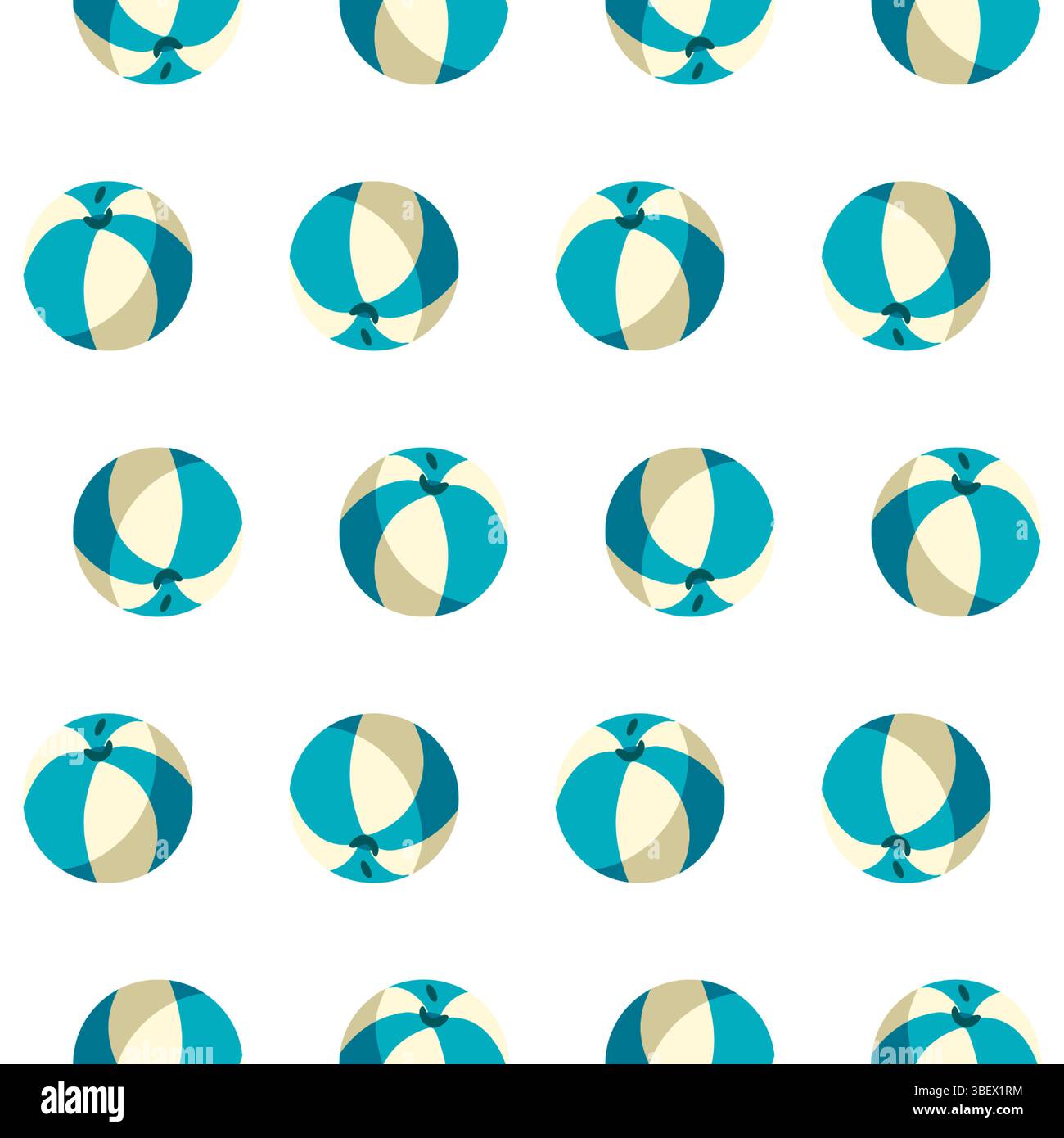 Seamless Turquoise Beach Ball Pattern Stock Vector Image & Art - Alamy