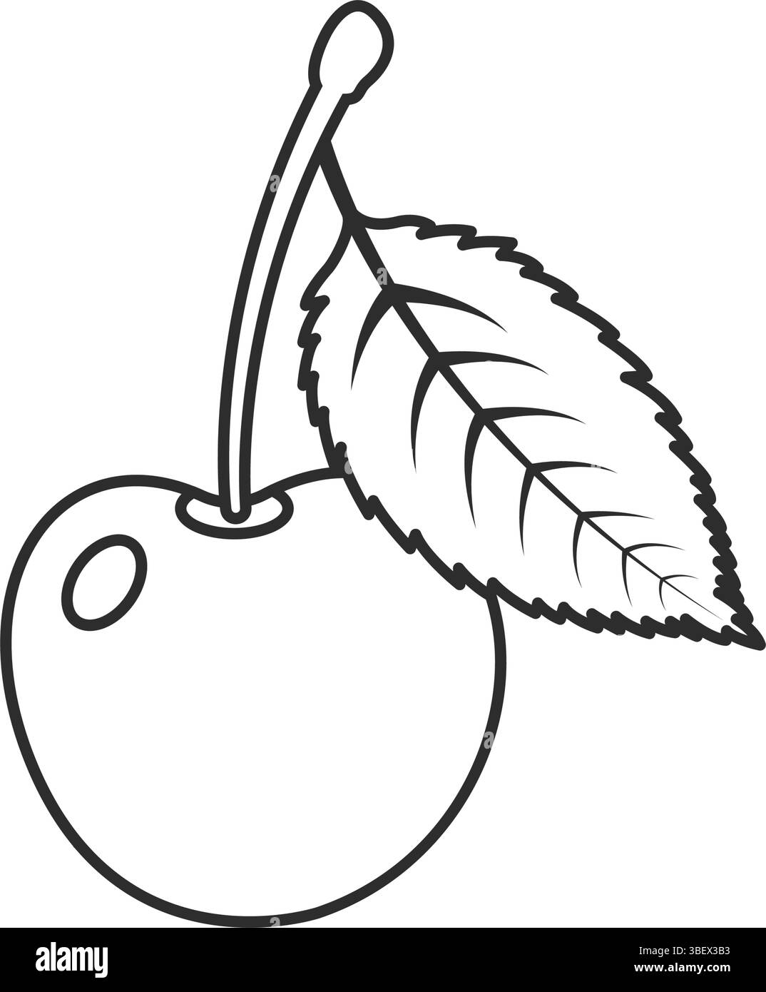 Cherry berry icon in flat style. Fresh fruit vector illustration on ...
