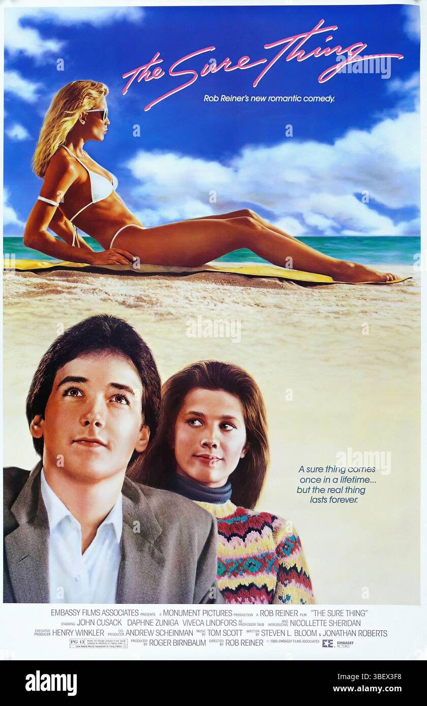 The Sure Thing - Original Movie Poster Stock Photo - Alamy