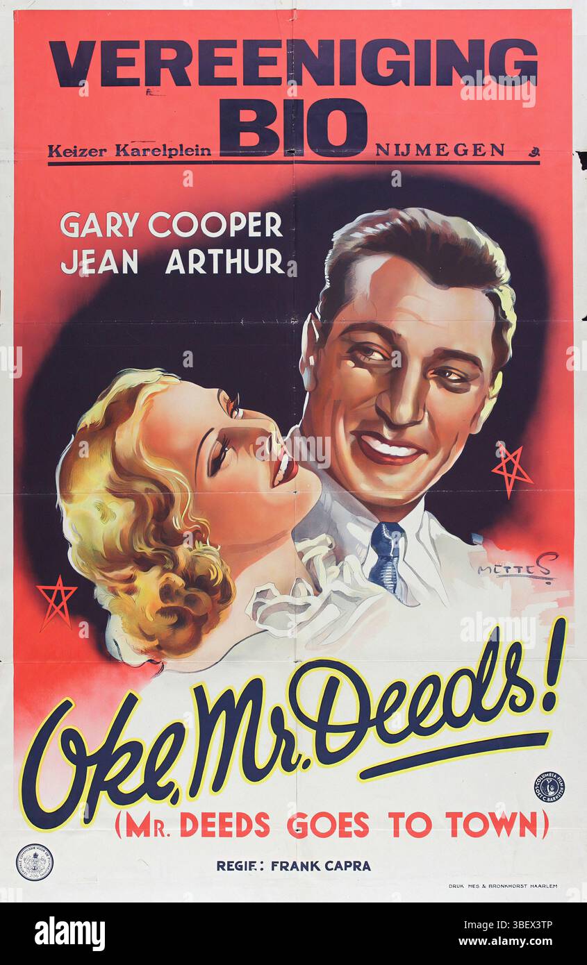 Oke Mr.Deeds! (MR. DEEDS GOES TO TOWN) - Original Movie Poster Stock ...