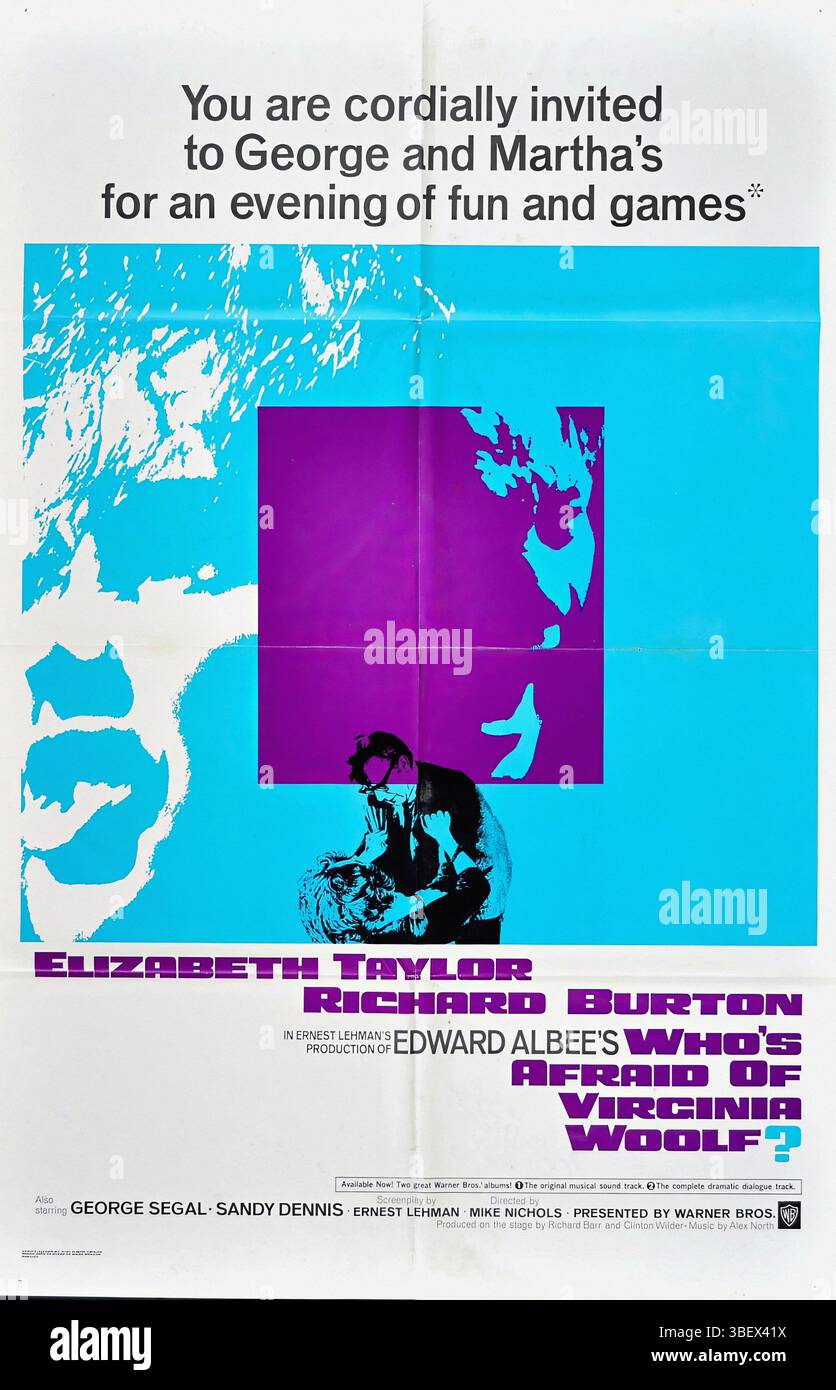 WHO'S AFRAID OF VIRGINIA WOOLF - Original Movie Poster Stock Photo - Alamy