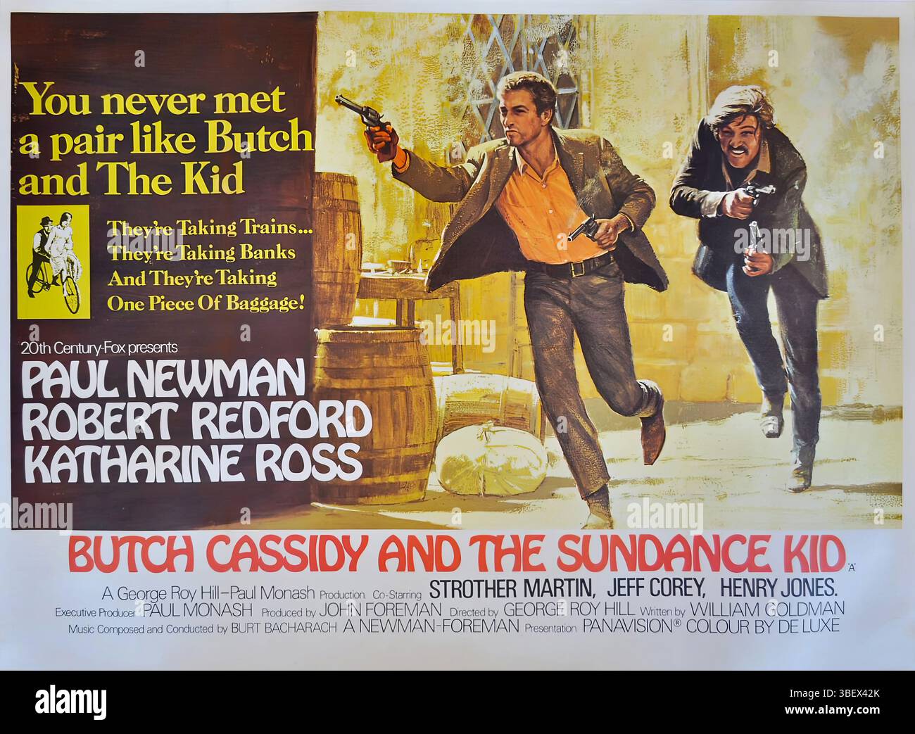 BUTCH CASSIDY AND THE SUNDANCE KID - Original Movie Poster Stock Photo ...