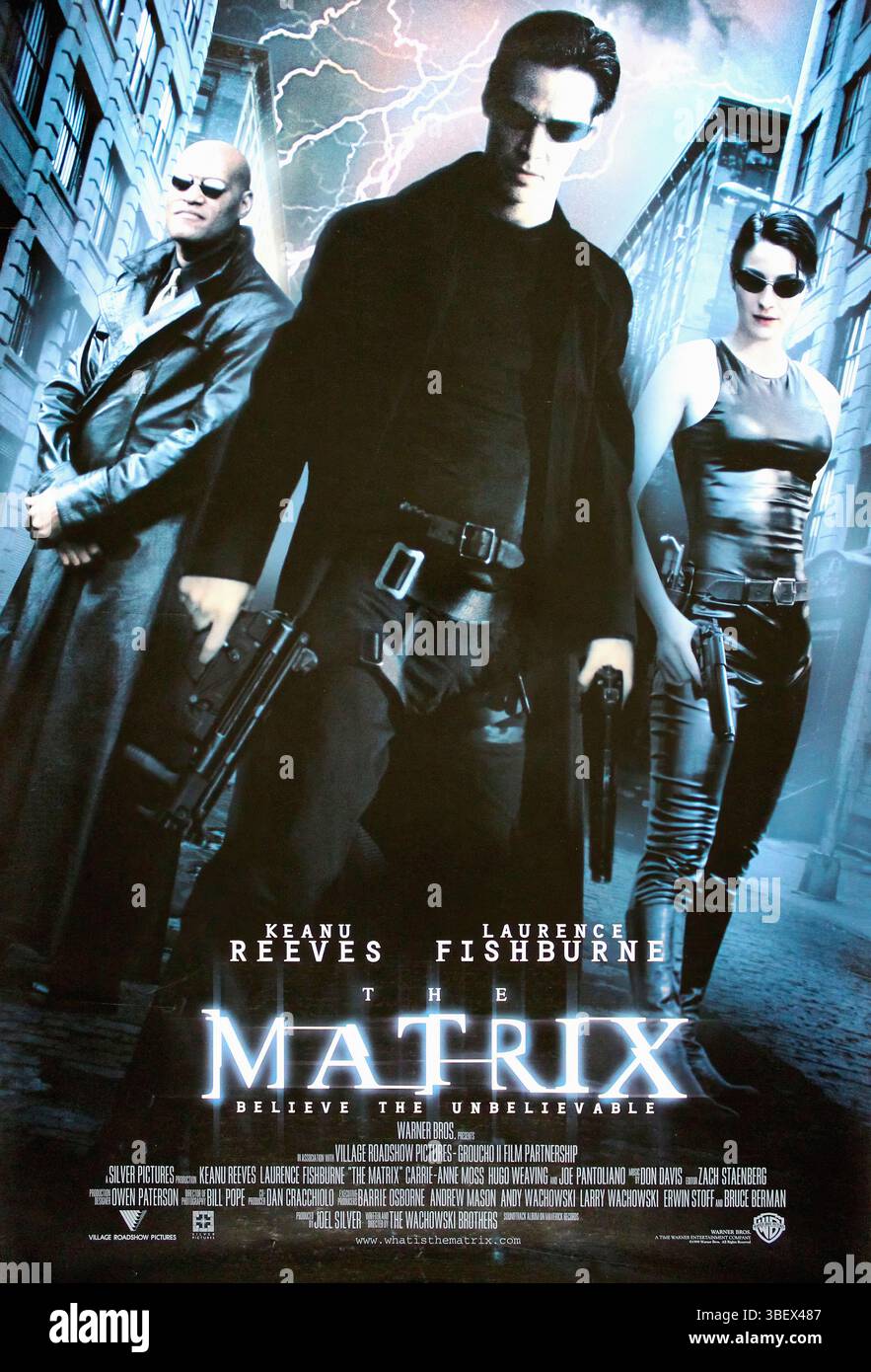 THE MATRIX - Original Movie Poster Stock Photo - Alamy