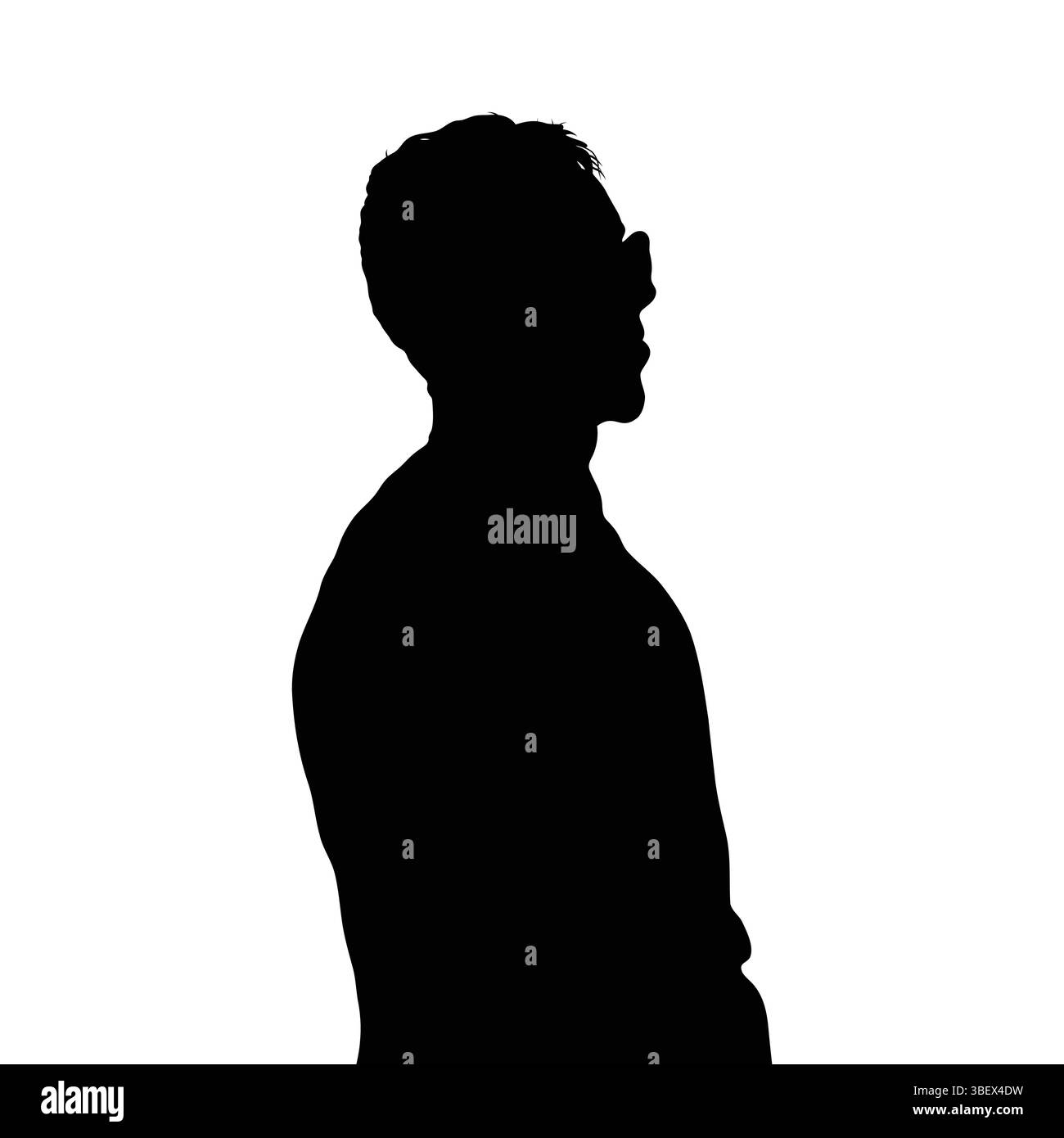 Silhouette man facing right Black and White Stock Photos & Images - Alamy