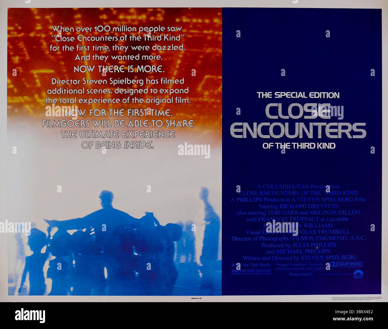 CLOSE ENCOUNTERS OF THE THIRD KIND - Original Movie Poster Stock Photo ...