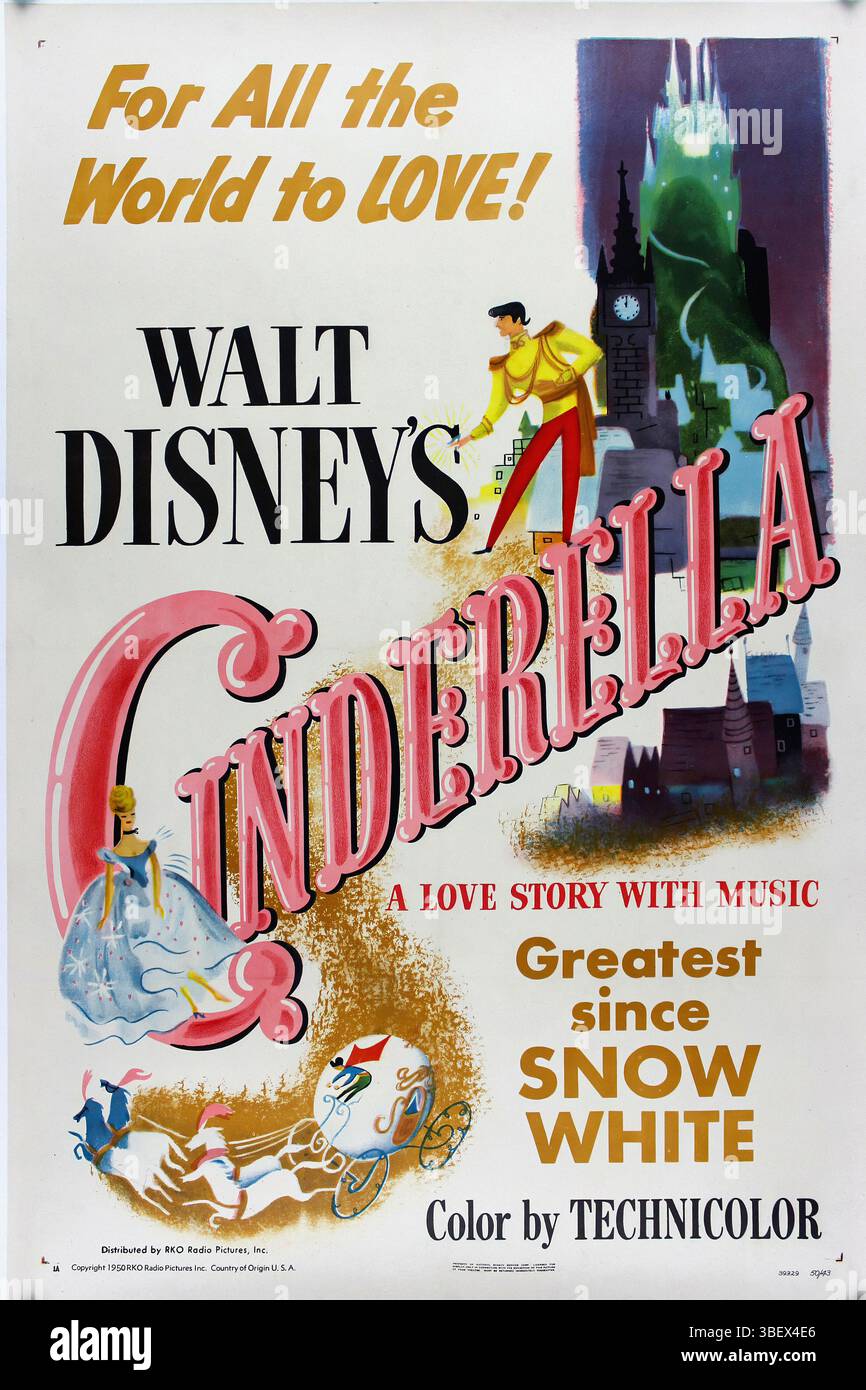CINDERELLA - Original Movie Poster Stock Photo - Alamy