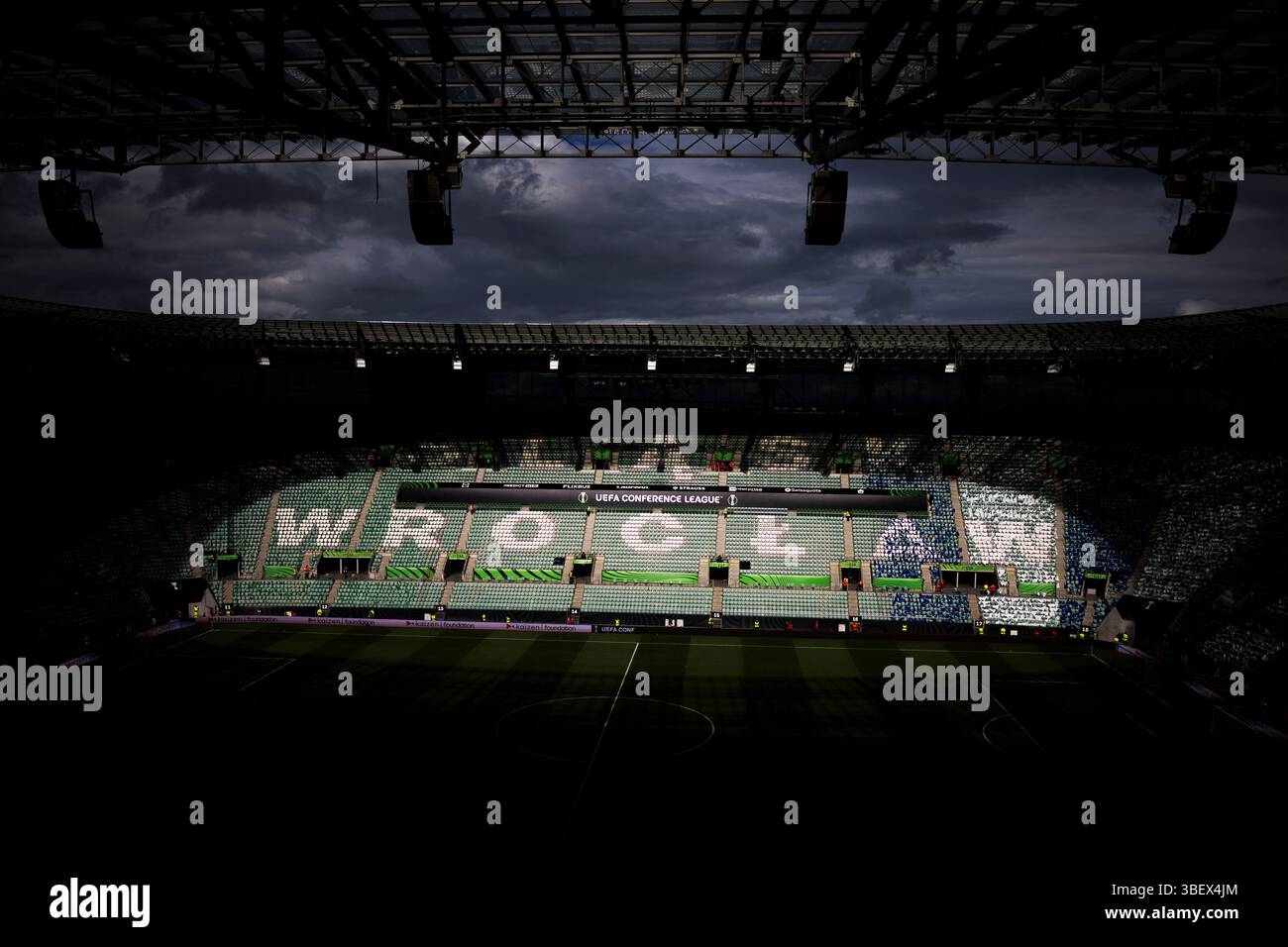 A general view of Wroclaw Stadium, also known as Tarczynski Arena ...