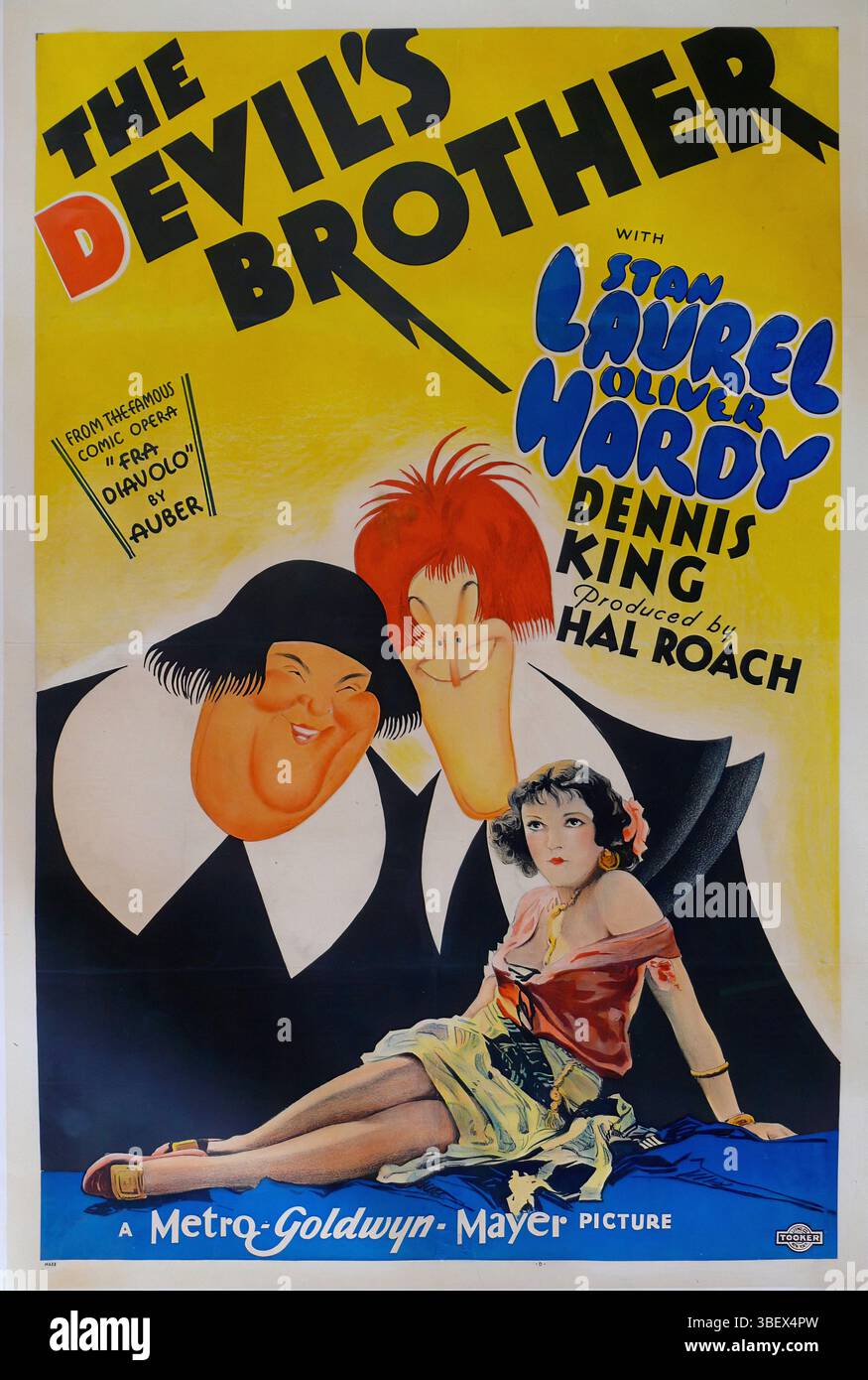 THE DEVIL'S BROTHER - Original Movie Poster Stock Photo - Alamy