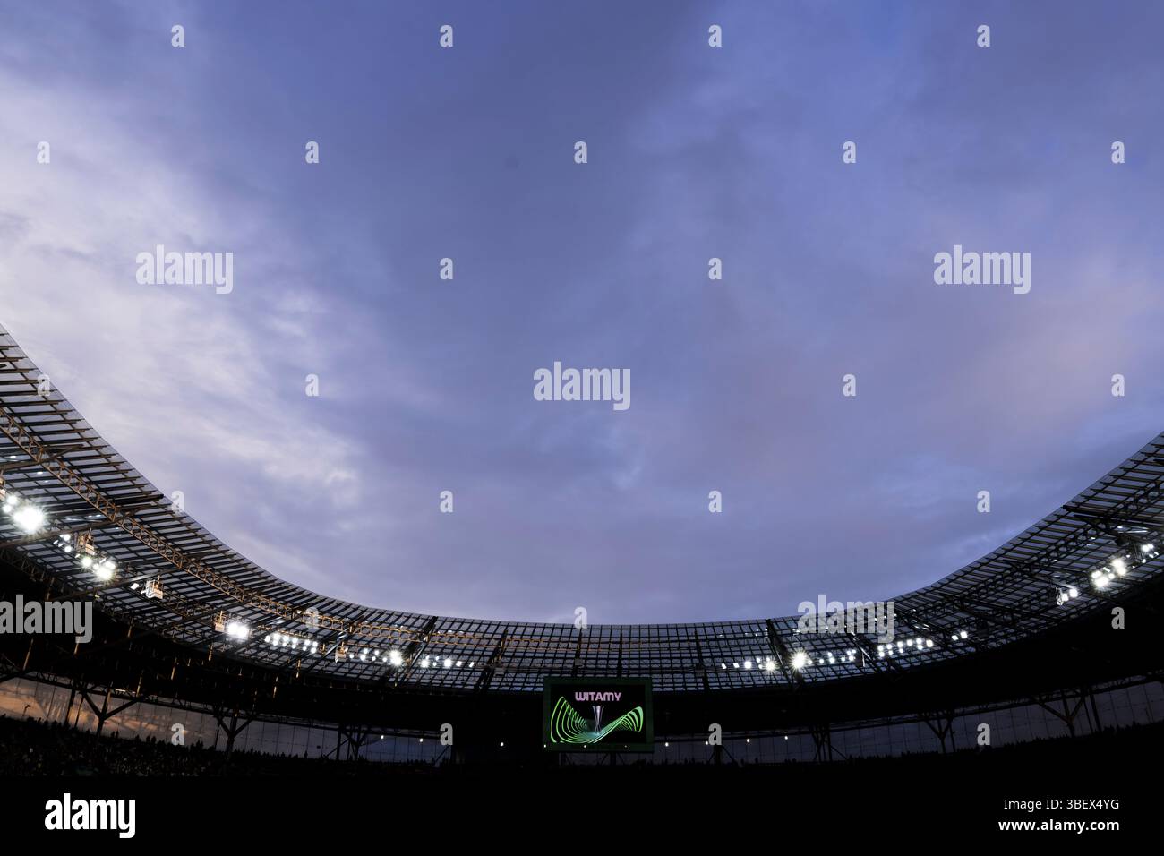 A general view of Wroclaw Stadium, also known as Tarczynski Arena ...